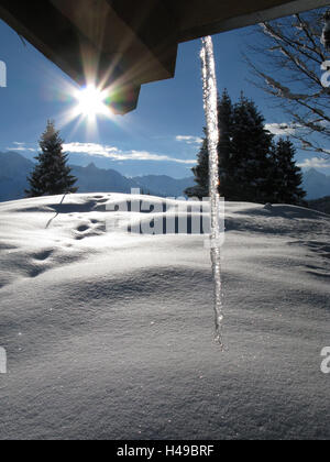 Allemagne, Bavière, montagnes, Hirzeneck, paysage d'hiver, Haute ...