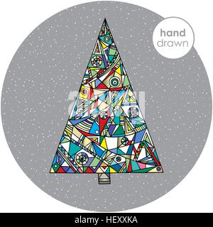 Sapin de Noël stylisé fond dessin vectoriel Image Vectorielle Stock - Alamy