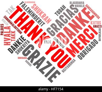 Merci Nuage de mots sur un fond blanc Image Vectorielle Stock - Alamy