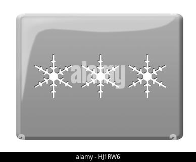 L'hiver, le froid, le gel, trois, le pictogramme, symbole, pictogramme ...