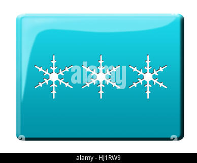 L'hiver, le froid, le gel, trois, le pictogramme, symbole, pictogramme ...