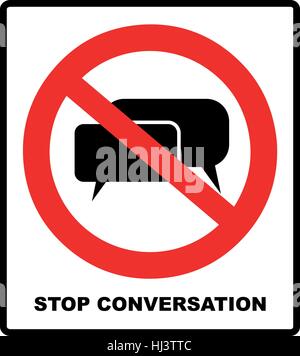Parler d'interdiction signe. Pas de parler et de ne pas crier. Vector ...