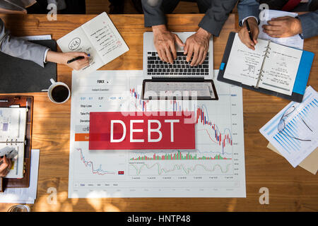 Tableau de la dette schéma graphique Concept Photo Stock - Alamy