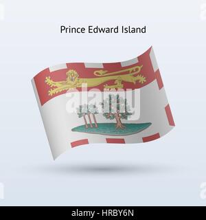 Prince Edward Island Drapeaux Vector Illustration sur fond blanc ...