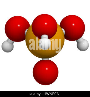 L'acide phosphorique (H3PO4), molécule de structure chimique. Utilisés ...