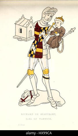 Richard Beauchamp, 13e comte de Warwick, jouant dans les armoiries de ...