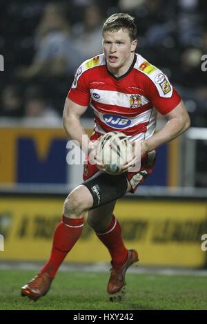 CHRIS ASHTON WIGAN WARRIORS RLFC LE HALTON STADIUM WIDNES ANGLETERRE 01 ...