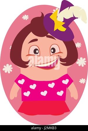 Rire, émoticone fille, femme icône. Amusant, vecteur de visage. Humour ...