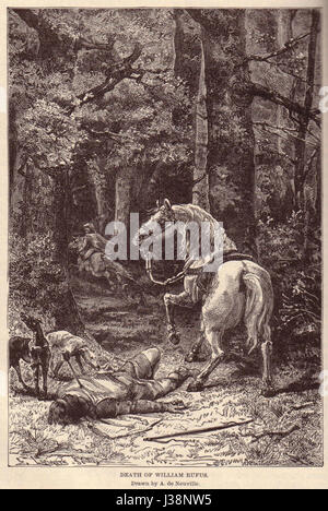 Mort de William Rufus, roi Guillaume II d'Angleterre, frappé et tué par ...