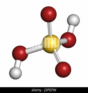 Le modèle moléculaire de l'acide sulfurique Photo Stock - Alamy