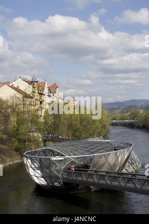 Ile de Mur, Graz, Styrie, Graz Île de Mur, amphithéâtre, Mur ...