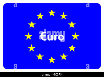 Signal signe euro europe symbole du drapeau photo pictogramme ...