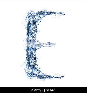 L'écriture des vagues font typographie squirt lettre alphabet ABC ...