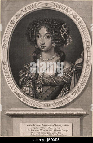 Portrait de Maria Anna Victoria de Bavière (1660-1690), épouse de Louis ...