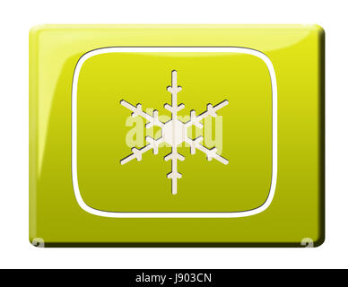Hiver, froid, bouton, Flocon, flake, pictogramme, symbole, pictogramme ...