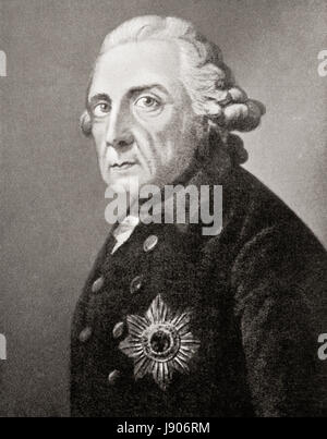 Portrait de Frédéric II de Prusse (1712-1786), 1782 Banque D'Images ...