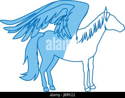Le légendaire cheval ailé de la mythologie grecque pegasus Image ...