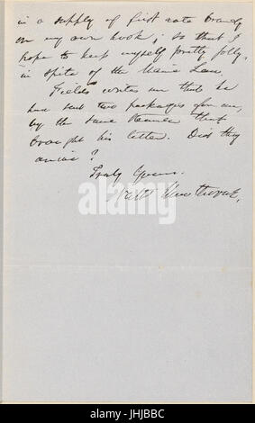 Ticknor, (William D), ALS au 24 juillet 1852 la numérisation a été ...