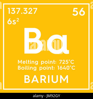 Le baryum. Alcalino-terreux. L'élément chimique du tableau périodique ...