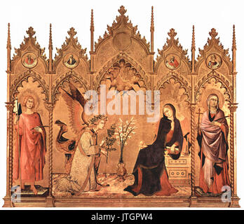 Annonciation, avec St. Margaret et St. Ansanus, Simone Martini, (Sienne ...