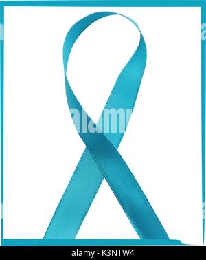 Ruban bleu clair comme symbole de la sensibilisation au cancer de la prostate, la maladie de ...