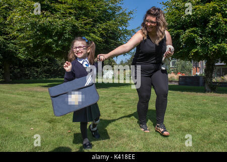 Evie Doherty, quatre ans, qui commence l'école avec un nouveau cœur ...