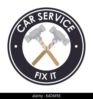Modèle de conception du logo de réparation de voiture. Vecteur et ...