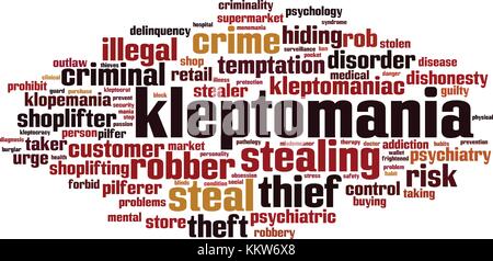 Cleptomanie mot concept cloud. vector illustration Image Vectorielle ...