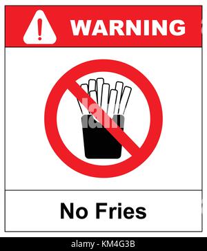 Arrêter les frites. Gras interdiction de la restauration rapide. Pommes ...