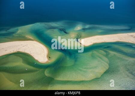 L'île de Ilha da Fuzeta.Ria Formosa, parc naturel. Le district de Faro ...