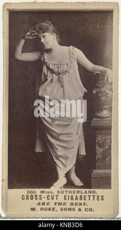 Cette carte représente Miss Sutherland de la série Actors and Actress ...