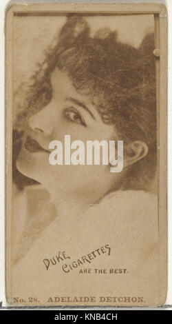 Carte numéro 28, Adelaide Detchon, de la série acteurs et actrices ...