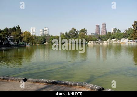 Bosque de Chapultepec, Lago Menor. La ville de Mexico Photo Stock - Alamy