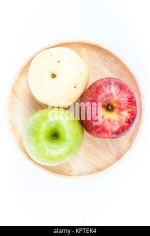3 différents types de pommes sur fond blanc, stock photo Photo Stock ...