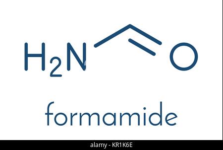 Le formamide (methanamide) molécule de solvant. Solution dans l'eau ...
