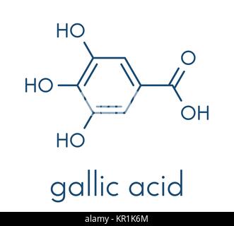 L'acide gallique, molécule d'acide trihydroxybenzoïque, est l'acide ...