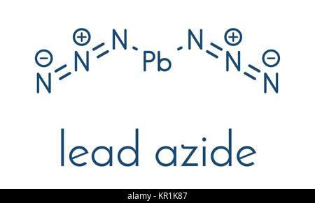 L'azoture de plomb explosifs détonateur molécule. Formule topologique ...