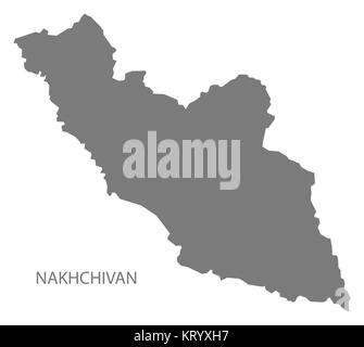 Région de Nakhchivan, région azerbaïdjanaise, isolée sur fond solide ...