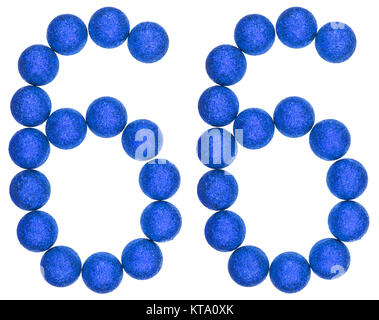 Numéro 66 (numéro soixante-six) anniversaire design avec bonbons ronds ...