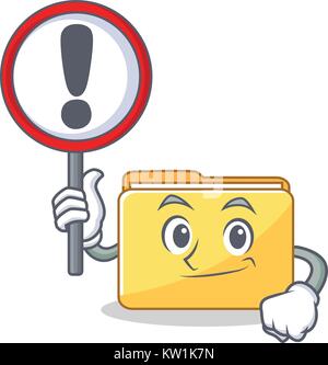 Dossier de fichiers un personnage de dessin animé apporte les drapeaux ...