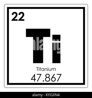 Tableau périodique des éléments chimiques en titane symbole de la ...