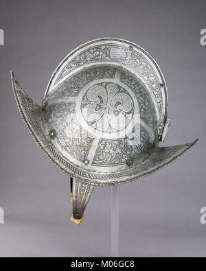 Ce morion, qui fait partie de la collection MET, est un type de casque ...