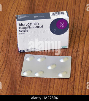 Pack de Atorvastatin 10mg 28 comprimés pelliculés. Utilisation par voie ...