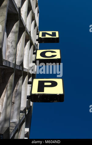 NCP (national car parks) parking sign logo Photo Stock - Alamy