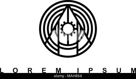 Cercle rond symbole tribu autochtone vecteur logo Image Vectorielle ...