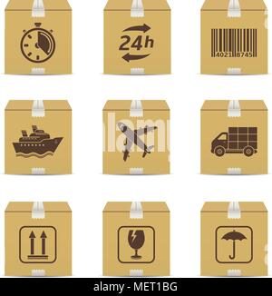 Entrepôt logistique Expédition livraison pictogramme icône Image ...