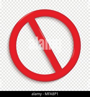 Pas de signe, interdiction vide, interdiction ou rouge icône de symbole ...