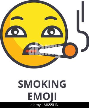 Smiley Emoticon smoking cigar Image Vectorielle Stock - Alamy