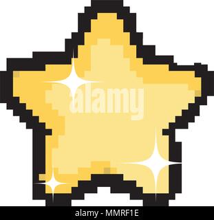 Pixel art design d'une étoile. Vector illustration. Résumé d'étoile ...