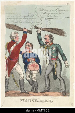 . La satire de la bataille de Waterloo. (La caricature politique) mort ...